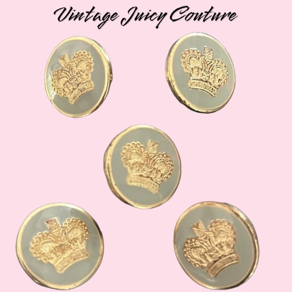 Juicy Couture | Accessories | Vintage Juicy Couture Rare Crown Buttons ...